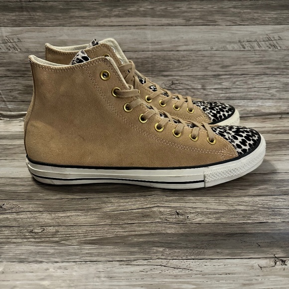Converse | Shoes | Converse Unisex Ctas Fawn Leopard Suede High Top ...
